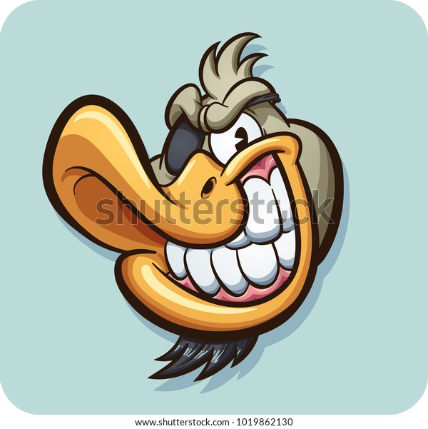 Cartoon Duck Eye Patch Sticker Art: เวกเตอร์สต็อก (ปลอดค่าลิขสิทธิ์ ...