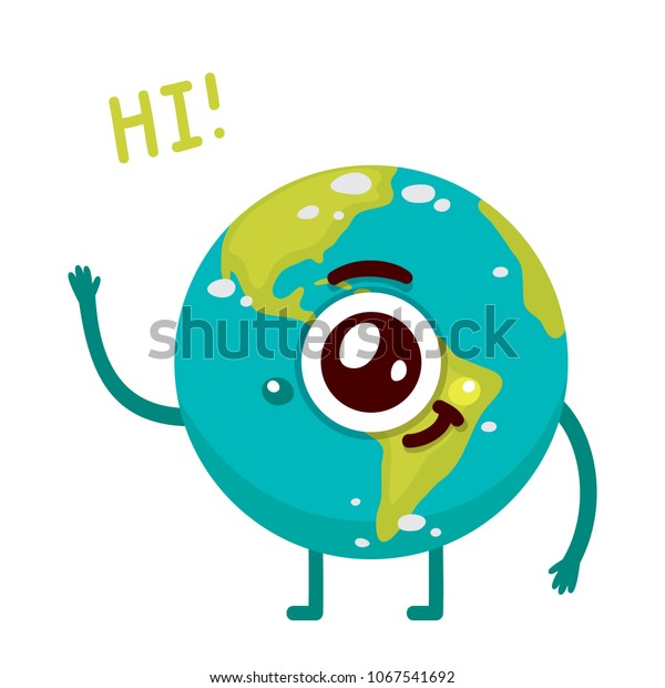 Cartoon Earth Monster Character Vector เวกเตอร์สต็อก (ปลอดค่าลิขสิทธิ์ ...