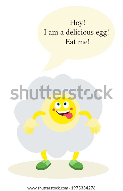 Cartoon Egg Egg Face Arms Legs Stock Vector (Royalty Free) 1975334276 ...