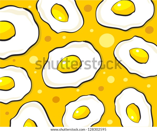 Cartoon Eggs Background Stock Vector (Royalty Free) 128302595