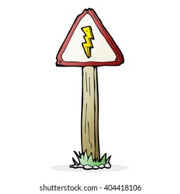 Cartoon Electrical Warning Sign Stock Vector (Royalty Free) 404418106 ...