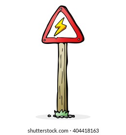 Cartoon Electrical Warning Sign: เวกเตอร์สต็อก (ปลอดค่าลิขสิทธิ์ ...