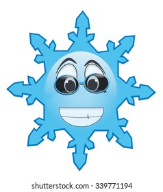 Cartoon Emoticon Form Snowflake Stock Vector (Royalty Free) 339771194 ...