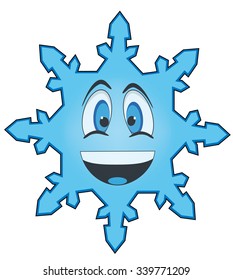Cartoon Emoticon Form Snowflake Stock Vector (Royalty Free) 339771209 ...