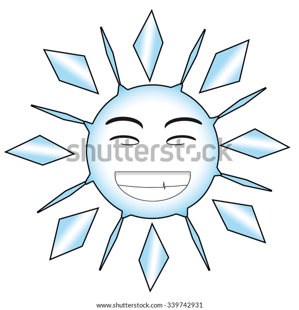 Cartoon Emoticon Form Snowflake Stock Vector (Royalty Free) 339742931