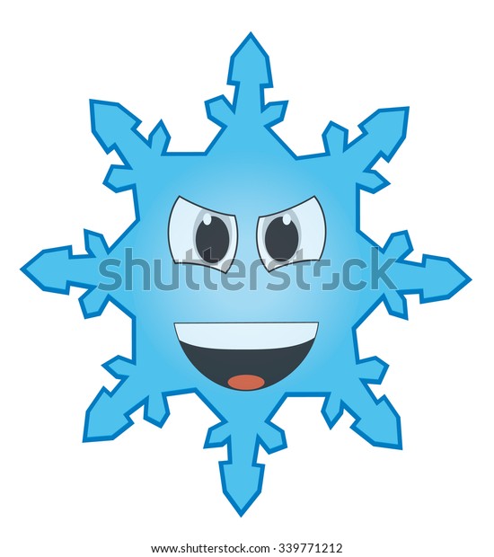 Cartoon Emoticon Form Snowflake Stock Vector (Royalty Free) 339771212 ...