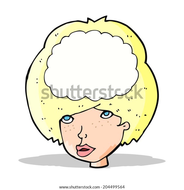 Cartoon Empty Headed Woman Stock Vector (Royalty Free) 204499564 ...