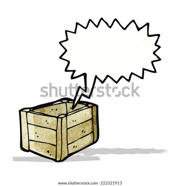 Cartoon Empty Wooden Crate Stock Vector (Royalty Free) 222321913