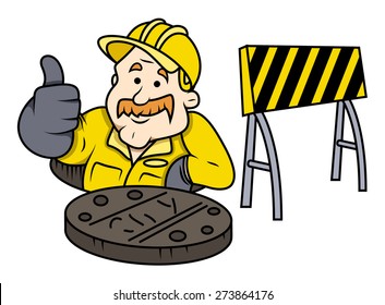 Cartoon Engineer Showing Thumbs Stock Vector (Royalty Free) 273864176