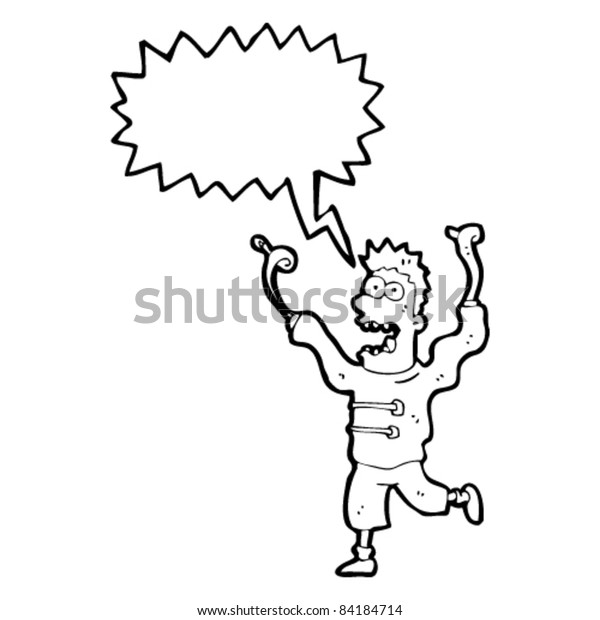 Cartoon Escaped Lunatic Stock Vector (Royalty Free) 84184714 | Shutterstock
