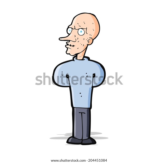 Cartoon Evil Bald Man: เวกเตอร์สต็อก (ปลอดค่าลิขสิทธิ์) 204451084 ...