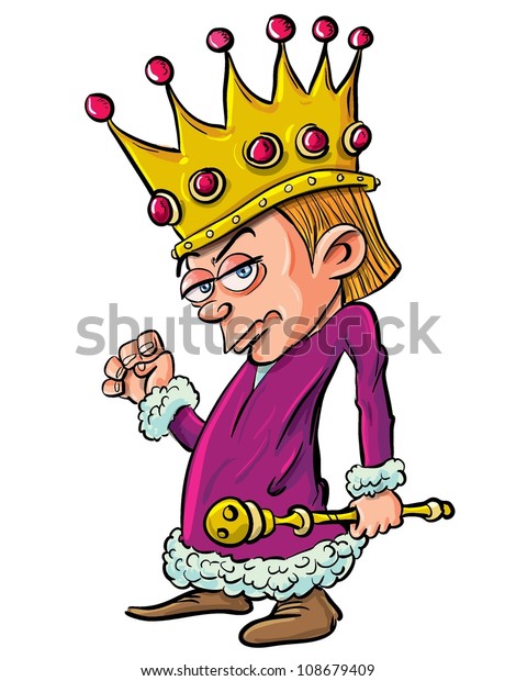 Cartoon Evil Looking Child King Holding: เวกเตอร์สต็อก (ปลอดค่า ...