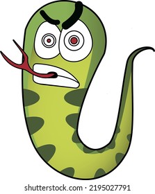 Cartoon Evil Snake Made Vector Good Stock Vector (Royalty Free ...