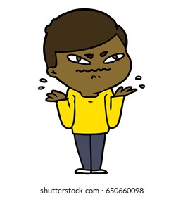 Cartoon Exasperated Man Stock Vector (Royalty Free) 650660098 ...
