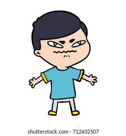 Cartoon Exasperated Man Stock Vector (Royalty Free) 712432507 ...