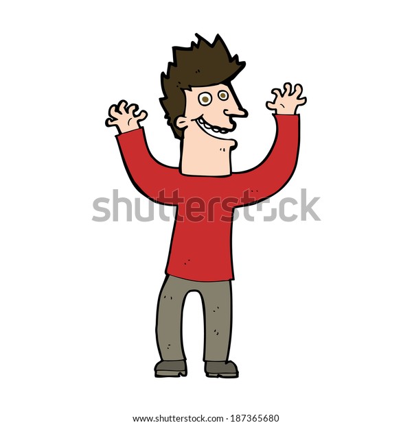 Cartoon Excited Man Stock Vector (Royalty Free) 187365680 | Shutterstock