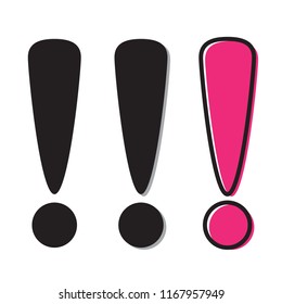 Cartoon Exclamation Mark Unique Exclamation Mark Stock Vector (Royalty ...