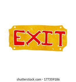 Cartoon Exit Sign Stock Vector (Royalty Free) 177359186 | Shutterstock