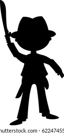 Cartoon Explorer Silhouette: vector de stock (libre de regalías) 622474556