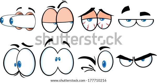 Cartoon Eyes 2 Vector Collection Set Stock Vector (Royalty Free ...
