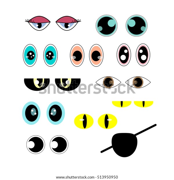 Cartoon Eyes Element Stock Vector (Royalty Free) 513950950