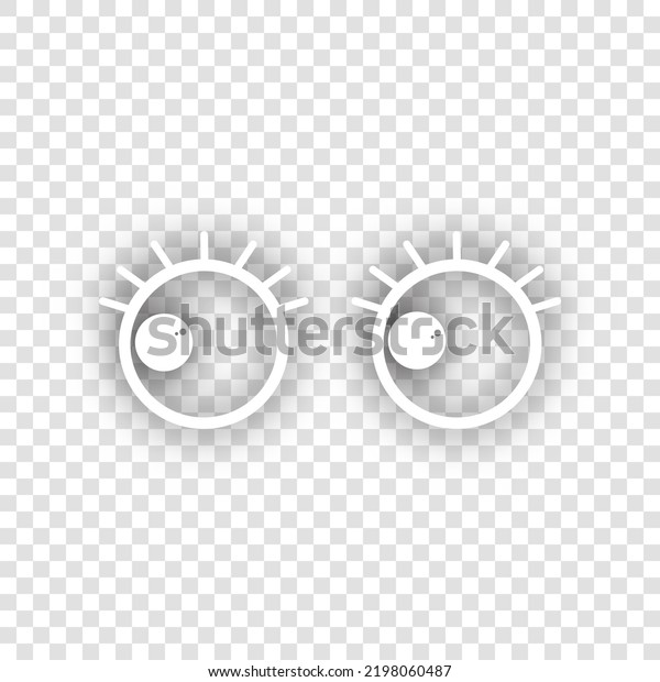 Cartoon Eyes Eyelashes Looking Left White Stock Vector (Royalty Free ...