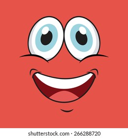 Cartoon Face Design Vector Illustration Eps10 Stock Vector (Royalty ...