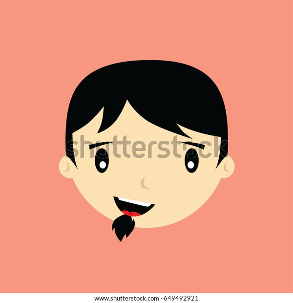 Cartoon Face Goatee Vector Art: vector de stock (libre de regalías ...