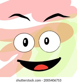 Cartoon Face Laughing Expression Stock Vector (Royalty Free) 2005406753 ...