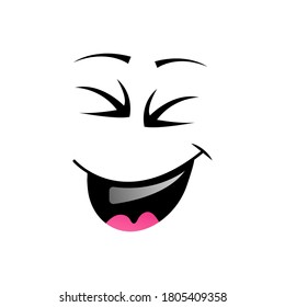 Cartoon Face Laughingcartoon Face Expression Vector Stock Vector ...