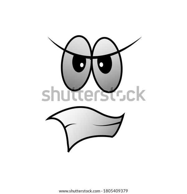 Cartoon Face Proud Smilingcartoon Face Expression Stock Vector (Royalty ...