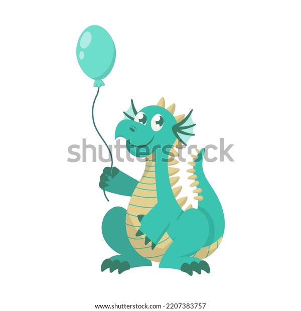 Cartoon Fairy Tale Dragon Vector Illustration Stock Vector (Royalty ...