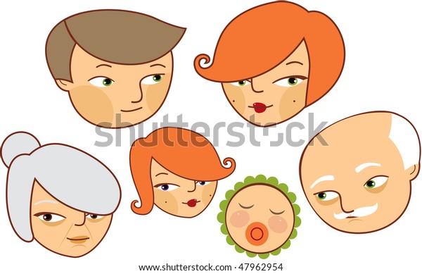 Cartoon Family Stock Vector (Royalty Free) 47962954 | Shutterstock