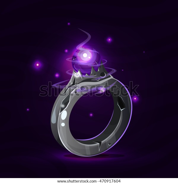 Cartoon Fantasy Magic Stone Ring Violet: vetor stock (livre de direitos ...