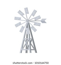 Cartoon Farm Wind Pump Vector Icon Stock Vector (Royalty Free ...
