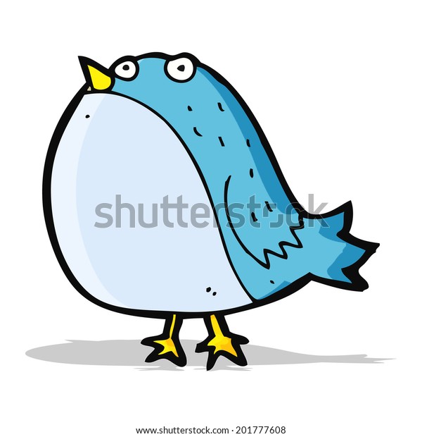 Cartoon Fat Bird Stock Vector (Royalty Free) 201777608