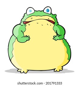 Cartoon Fat Toad Stock Vector (Royalty Free) 166408859