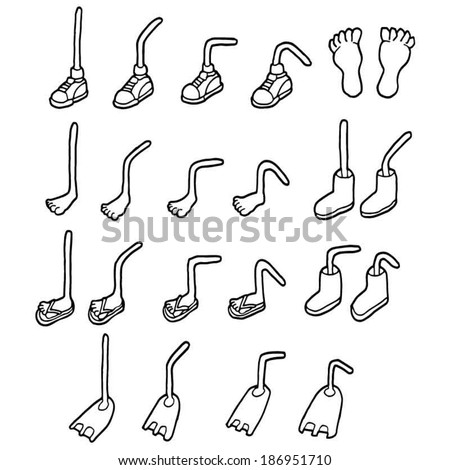 Cartoon Feet Set Stock Vector (Royalty Free) 186951710 - Shutterstock