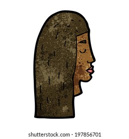 Cartoon Female Face Profile Stock Vector (Royalty Free) 197856701 ...