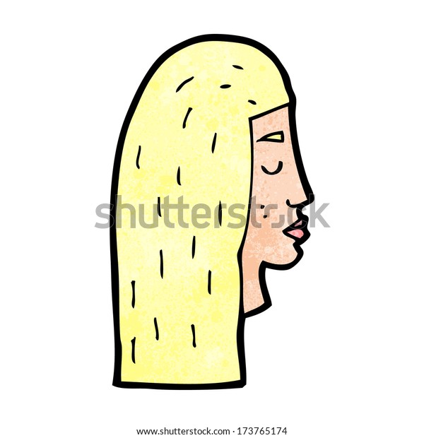 Cartoon Female Face Profile Stock Vector (Royalty Free) 173765174 ...