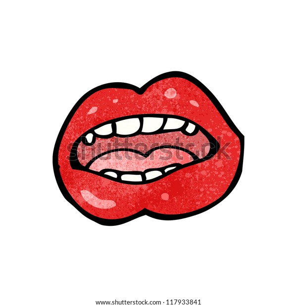Cartoon Female Lips Stock Vector (Royalty Free) 117933841