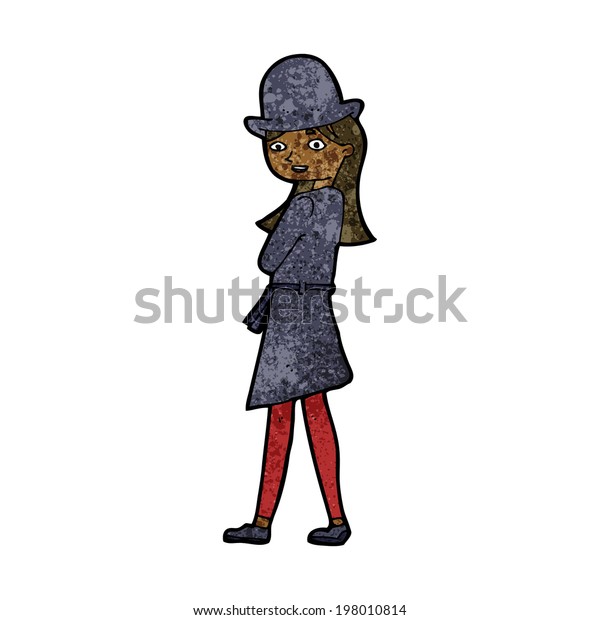 Cartoon Female Spy Stock Vector (Royalty Free) 198010814