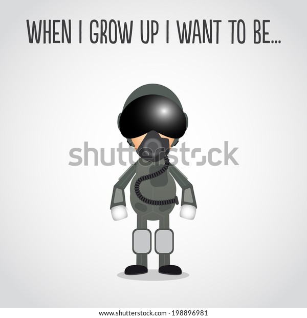 Cartoon Fighter Pilot Stock Vector (Royalty Free) 198896981 | Shutterstock