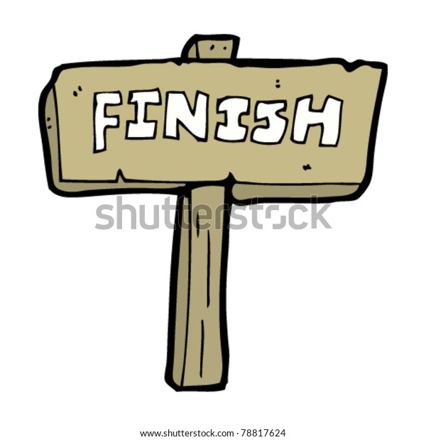 Cartoon Finish Sign Stock Vector (Royalty Free) 78817624 | Shutterstock