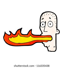 Cartoon Man Breathing Fire Stock Illustration 139611968