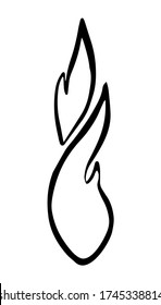 Cartoon Fire Flame Graphic Vertical Element Stock Vector (Royalty Free ...