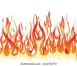 Cartoon Fire Flame Modern Light Effect Stock Vector (Royalty Free ...