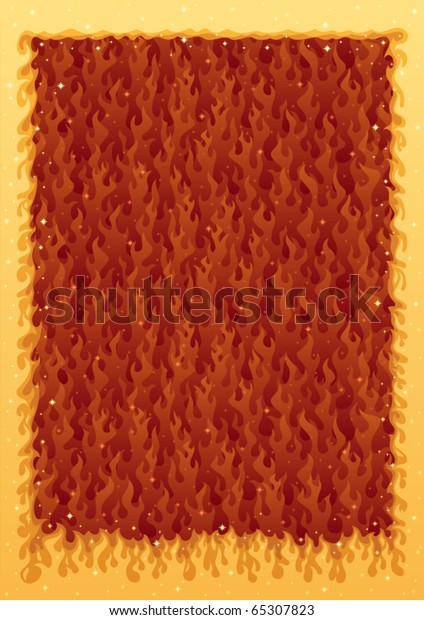 Cartoon Fire Frame A4 Proportions Stock Vector (Royalty Free) 65307823