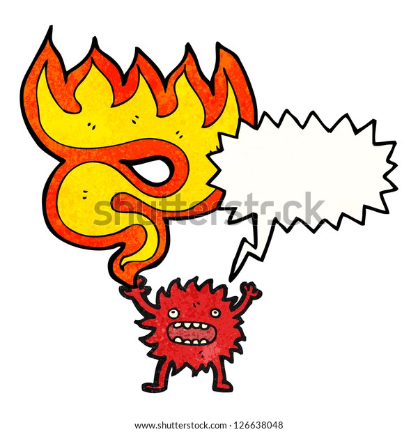 Cartoon Fire Monster Stock Vector (Royalty Free) 126638048 | Shutterstock