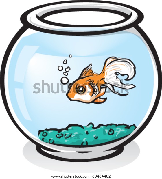 Cartoon Fish Fishbowl Stock Vector (Royalty Free) 60464482 | Shutterstock